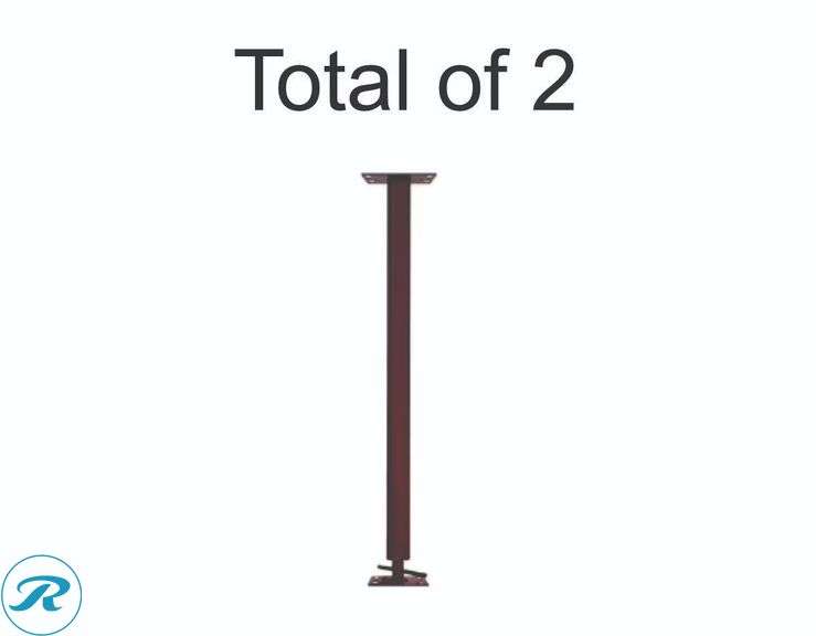 (2) New- Akron Adjustable Steel Jack Post with Swivel Plate, 96-100 ...