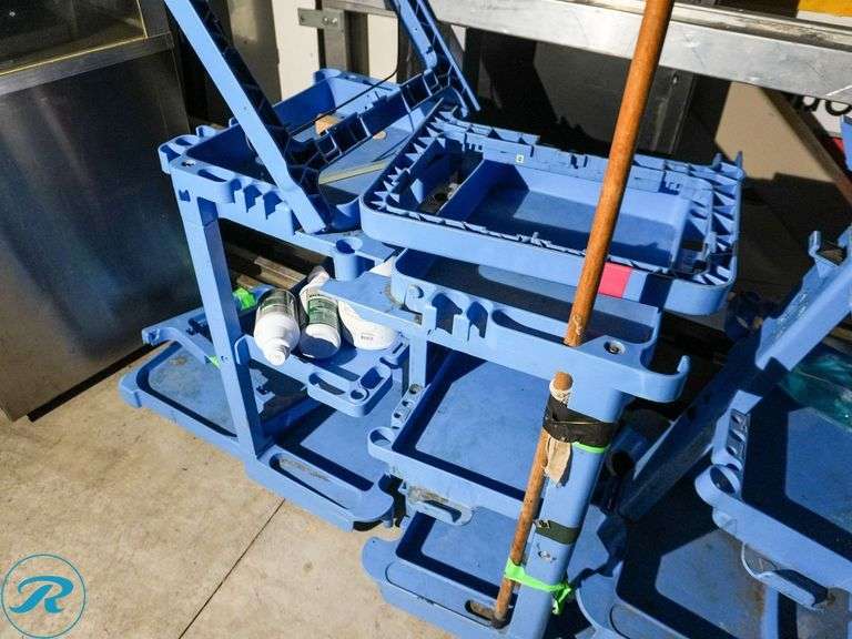 (4) Janitor Utility Carts (No Wheels) - Roller Auctions