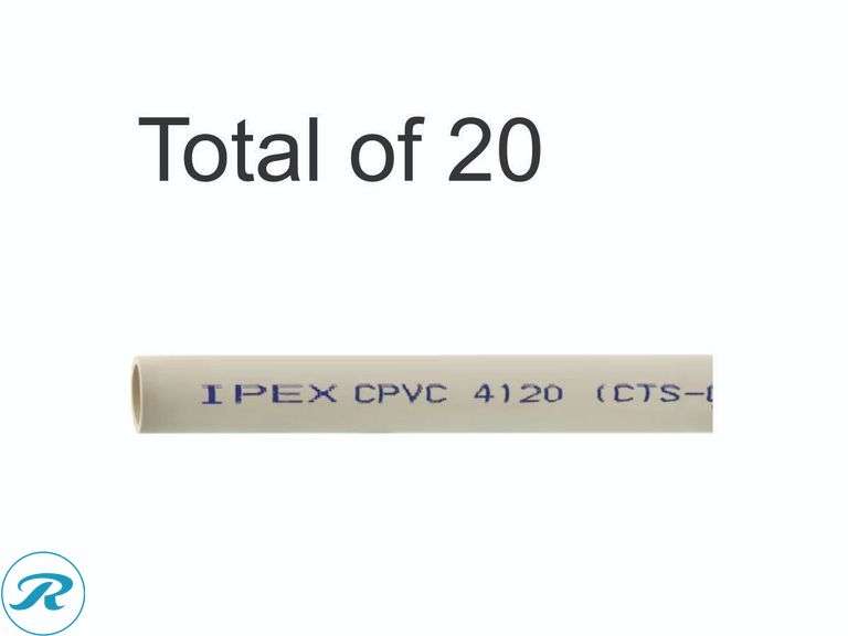 (20) New- IPEX 3/4-in x 10-ft CPVC Pipe (one is about 10" short See ...