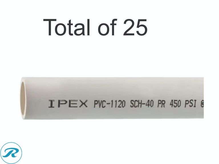 (25) New- IPEX 1/2" x 5ft CPVC Pipe 450 PSI - Roller Auctions