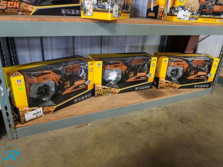 (3) New Hui Na Toys Die-Cast Models: Backhoe and Excavators - Roller ...