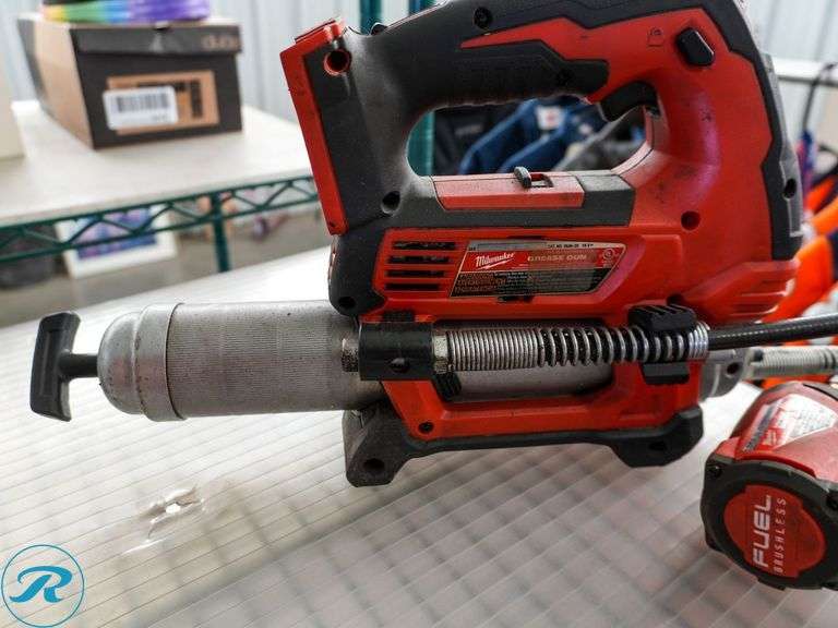 Milwaukee M18 2857-20 Impact Driver and 2646-20 Grease Gun - Roller ...