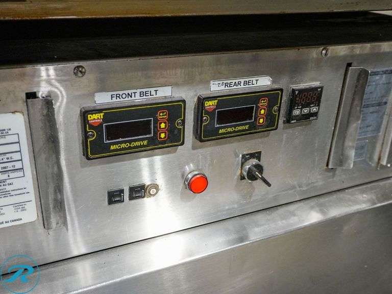 (2) Doyon FC2G Double Stacked Conveyor Pizza Ovens, Gas: 7041 & 7042 - Roller Auctions