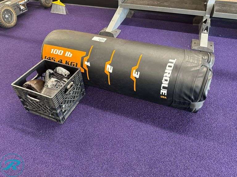 Torque Fitness 100lb Heavy Bag with Gloves - Roller Auctions