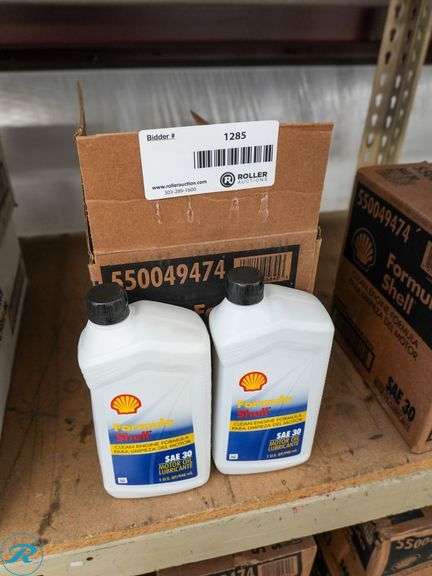 Box of Formula Shell SAE 30 Motor Oil Lubricant, (6) 1Qt Bottles / Per ...