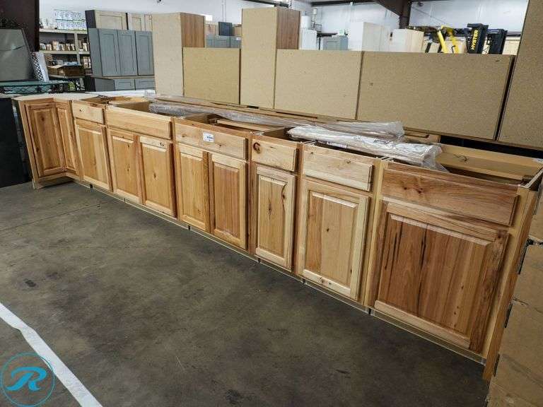 7-Diamond Now Rustic Hickory Base Cabinet Set - Includes - 36" x 36 ...