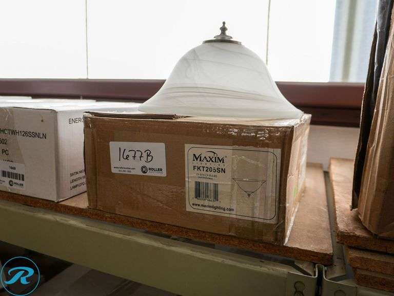 Maxim Lighting Flush Dome, 2x60W-CA Bulbs (Not Included) - Roller Auctions