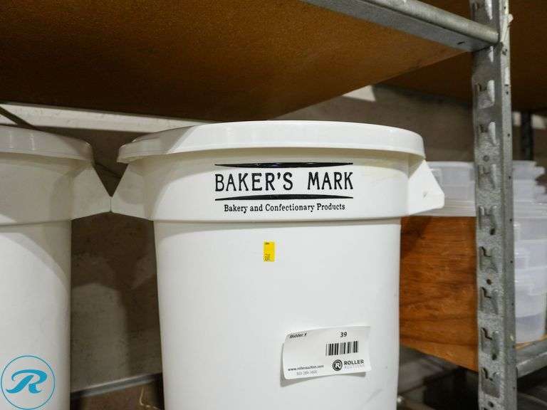 (3) Bakers Mark 176IBRN10W 10-Gallon Ingredient Bin With Lids - Roller ...