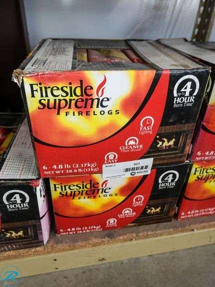 (2) Fireside Supreme Firelogs, 4-Hour Burn Time, 4-6.48Lb - Roller Auctions