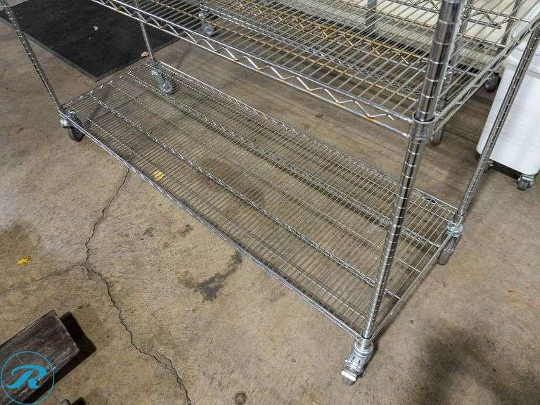 Metro 4-Tier Wire Rack on Casters, 72" x 24" - Roller Auctions