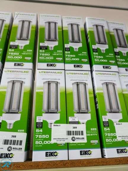 (4) Eiko LED54WPT40KMED-G8 Lite Span LED Light Bulbs, 54W, E26 Base ...