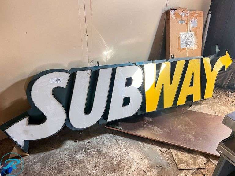 Subway 10ft Lighted Sign - Roller Auctions