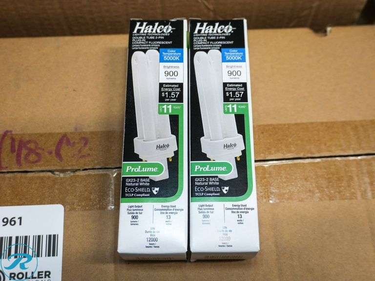 Box of Halco Lighting GX-23-2-Base Light Bulbs - Roller Auctions