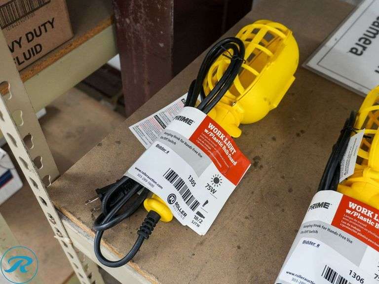 Prime Work Light With Plastic Bulb Guard - Roller Auctions