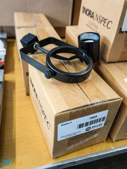 (3) Nora/NSPEC NTH-107B Black Track Light Fixture Heads - Roller Auctions