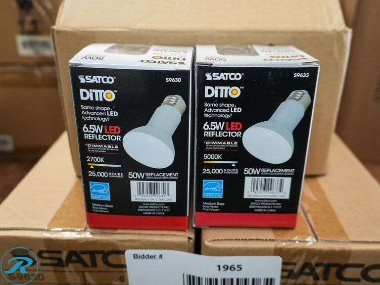 (3) Boxes of Satco 6.5W LED Reflector Bulbs - Roller Auctions