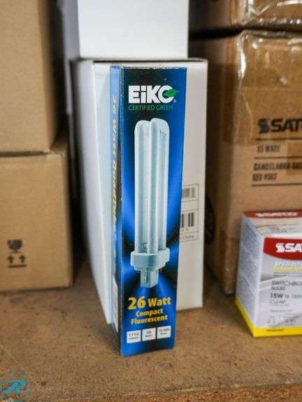 (3) Boxes of (10) Eiko 2-Pin Compact Fluorescent Light Bulbs, 26W - Roller Auctions