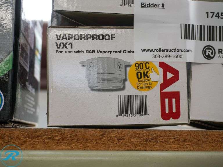 (4) RAB Vaporproof VX1 for use With RAB Vaporproof Globes - Roller Auctions