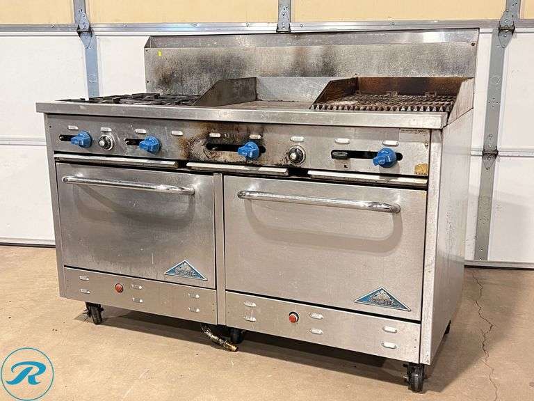 Castle 4-Burner Range With 18" Griddle and 18" Charbroiler and (2 ...