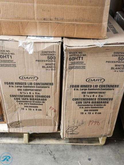 Pallet of Bowl, Sandwich Containers, Cups and Lids - Roller Auctions