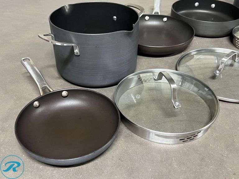 10-Piece Calphalon Classic Pots and Pans Set With Lids and (1) All-Clad ...
