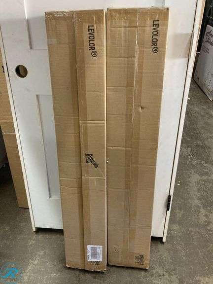 (2) New- LEVOLOR Trim+Go 2-in Slat Width 47-in x 64-in Cordless Walnut Faux Wood Room Darkening ...