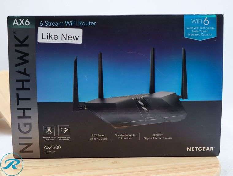 Netgear Nighthawk AX6 6-Stream Wifi Router AX4300 - Like New - Roller Auctions