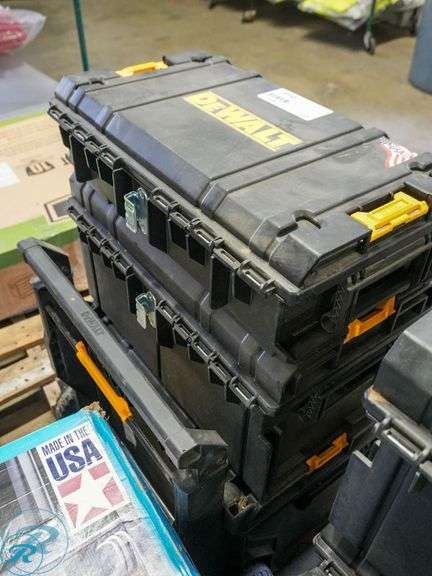 New DeWalt Tough System Toolboxes on Dolly - Roller Auctions