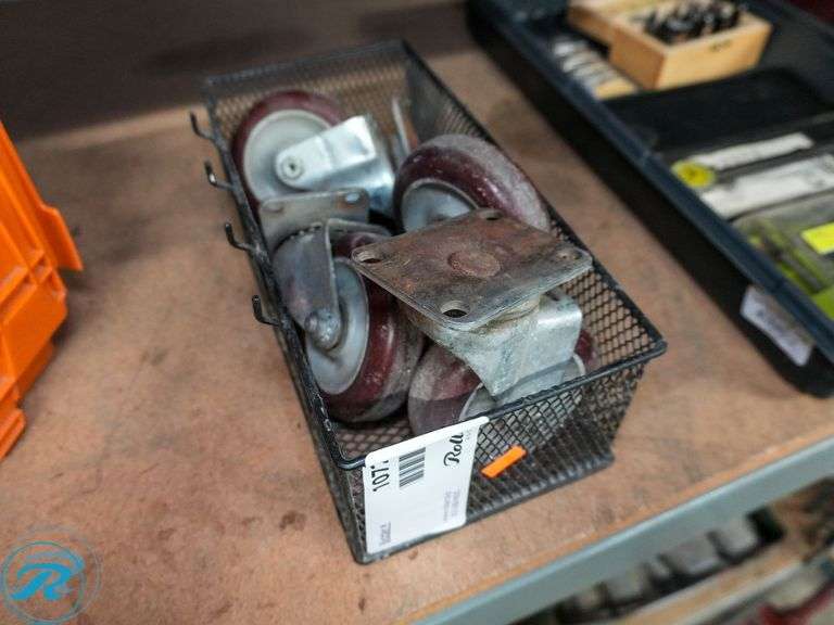 Tray of (4) Colson 4" Casters - Roller Auctions