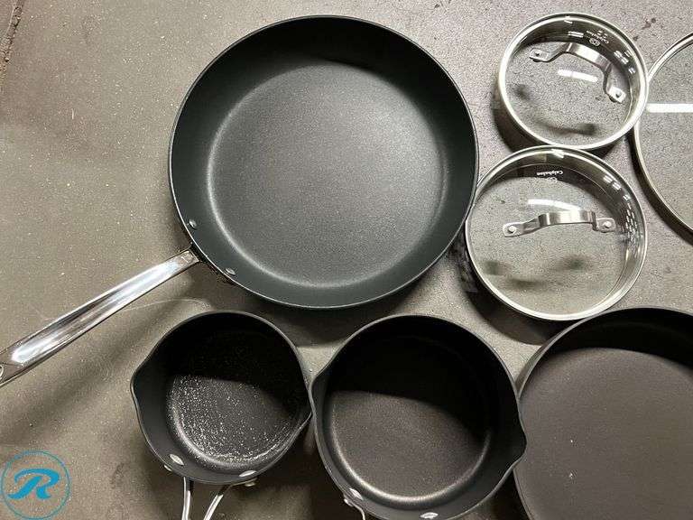 10-Piece Calphalon Classic Pots and Pans Set With Lids and (1) All-Clad ...