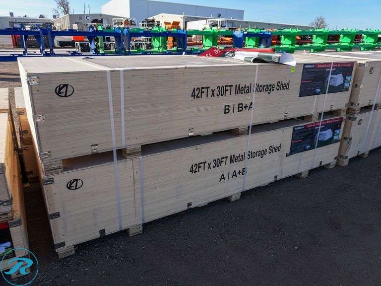 New All Metal 42' X 30' Metal Garage, MOD K4230T, (2) Total Boxes ...