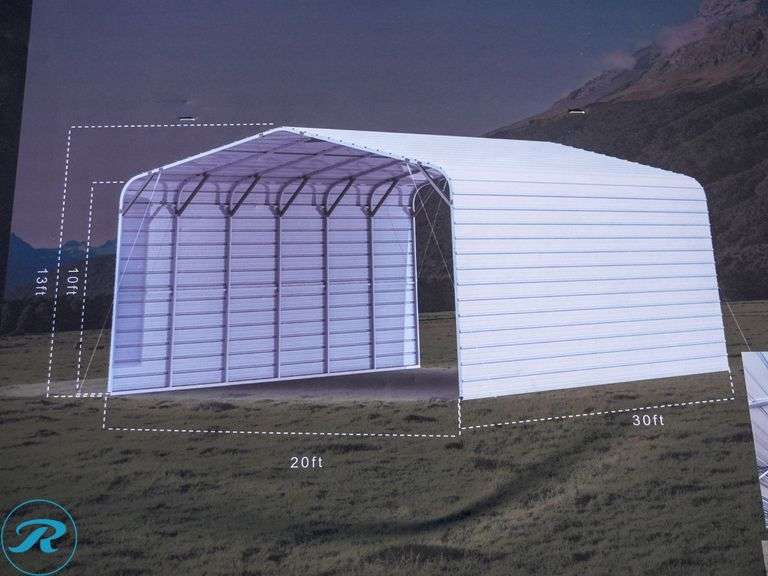 New All Metal 20' X 30' Metal Garage, MOD K2030 - Roller Auctions