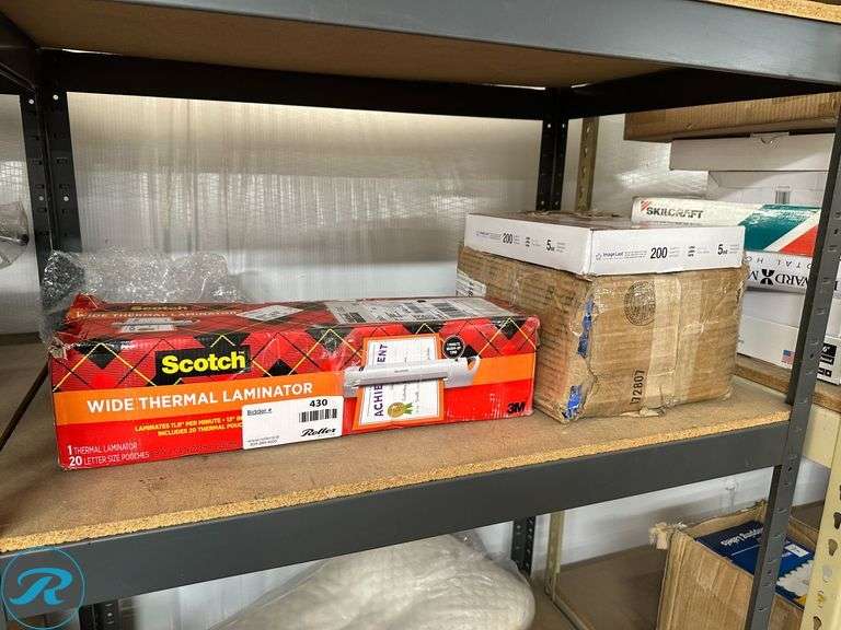 Scotch Thermal Laminator, 13" and Box of Laminating Pouches - Roller ...