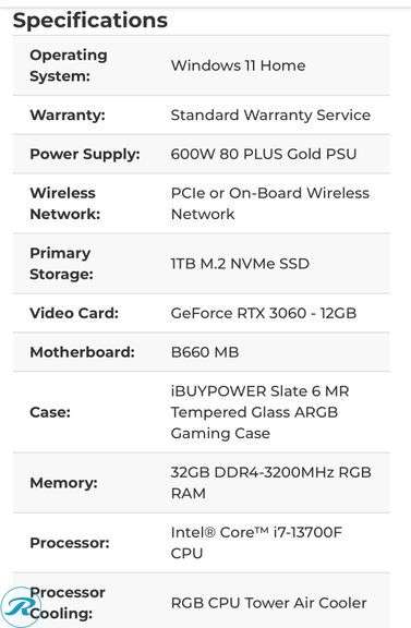 iBuyPower Slate 6 MR Gaming Tower w/ LED Lights, Keyboard, and Mouse ...