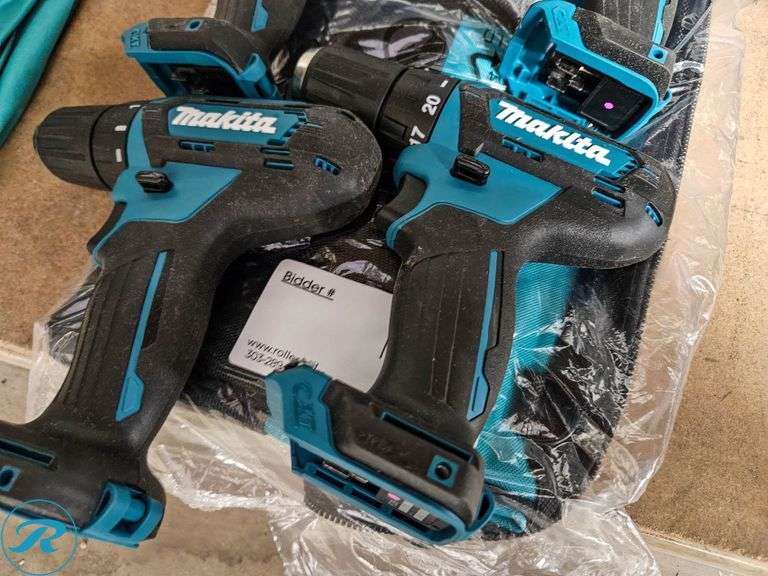 (2) Makita FD09 12V Drills and (2) DT03 Impacts (Tools Only) - Roller ...
