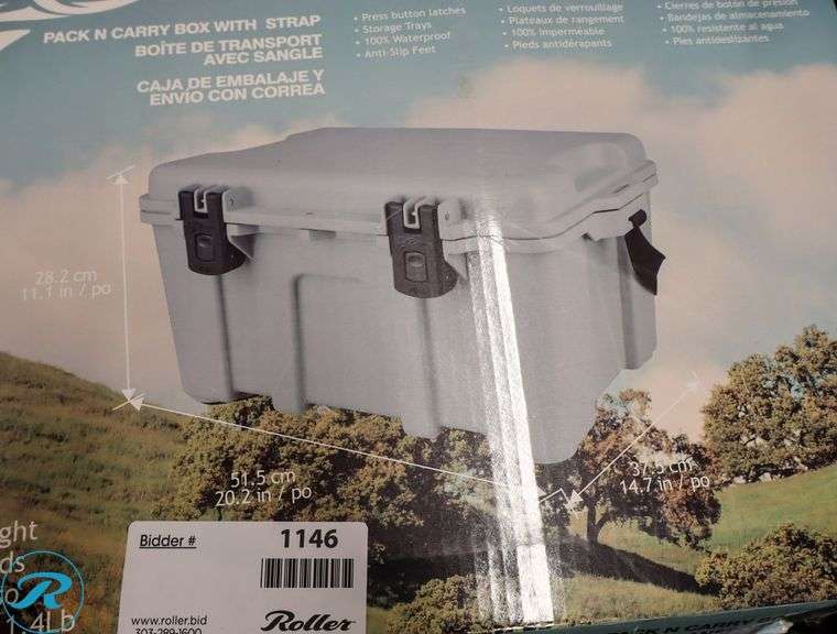 Coho Pack N Carry Box W/ Strap - New - Roller Auctions
