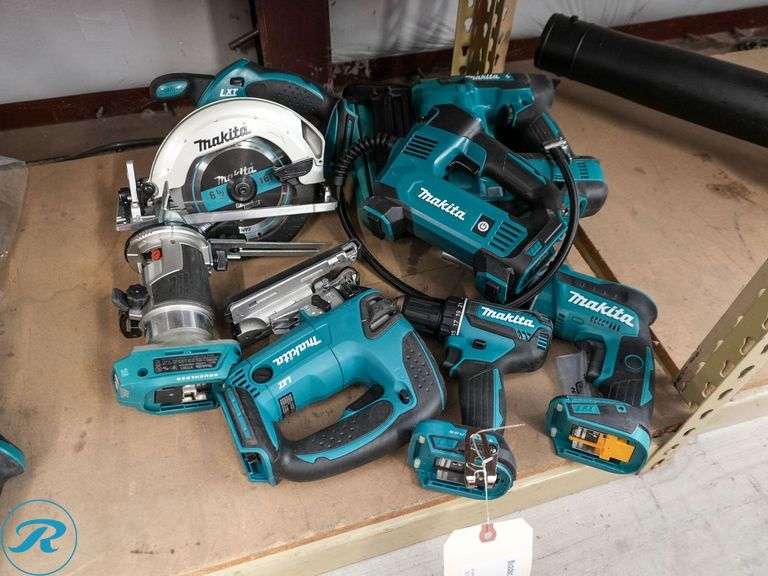 (7) Makita 18V Power Tools: Saws, Drills and Router (Tools Only) - Roller Auctions