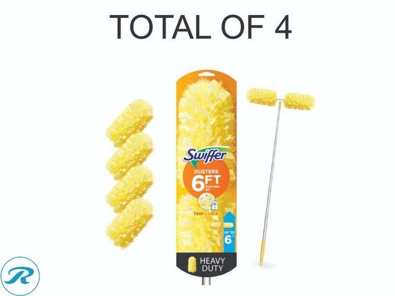 (4) New- Swiffer Dusters Heavy Duty Kit Poly Fiber Extendable Dusting ...