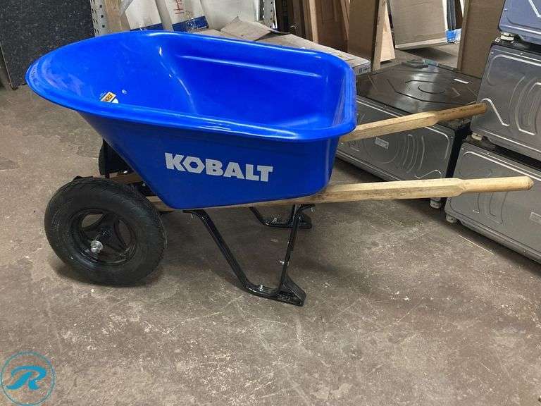 New- Kobalt 7-cu ft 2 Wheel High-density Poly Push Wheelbarrow - Roller ...
