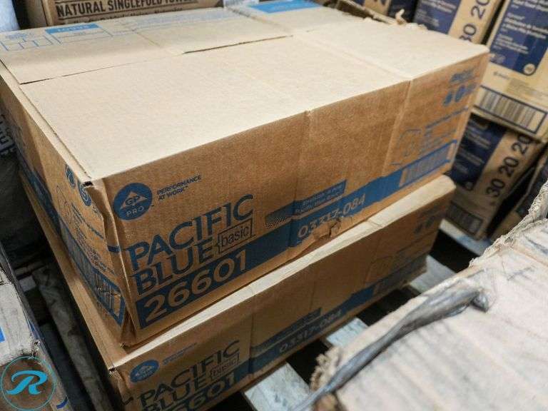 (4) Boxes of Pacific Blue Paper Towel Rolls - Roller Auctions