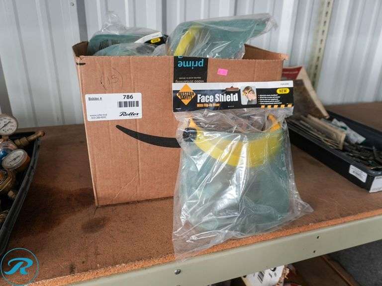 Tray of Western Safety Face Shield with Flip Visor - Roller Auctions