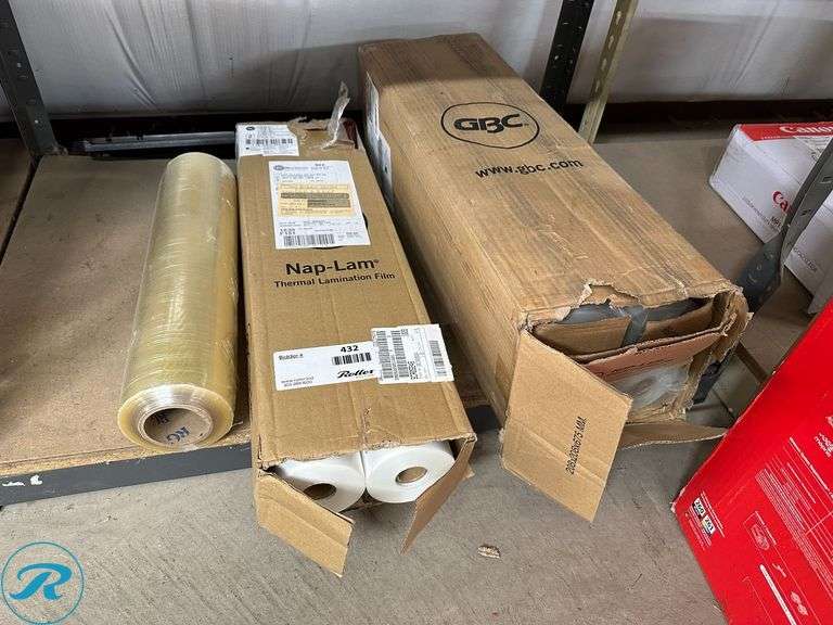 Shelf of Nap Lam Thermal Lamination Film - Roller Auctions