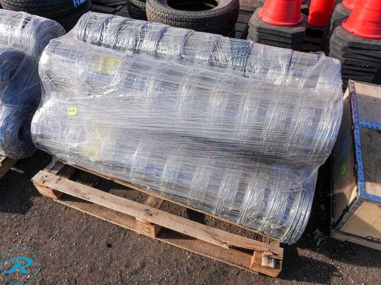 (5) New Rolls Of Wire Metal Farm Fencing, 48" High - Roller Auctions