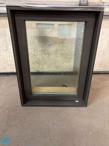 New Out of Box- Casement Window 18" x 24" Dark Brown Exterior Natural ...