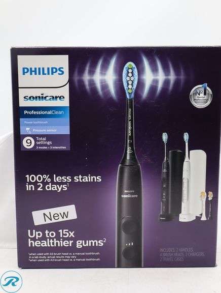 (1) Philips Sonicare Professional Clean Power Toothbrush, 2pk - New ...