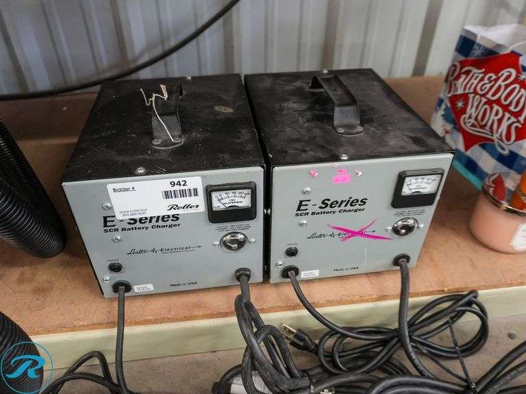 (2) Lester E Series SCR Battery Chargers (One Inoperable) - Roller Auctions
