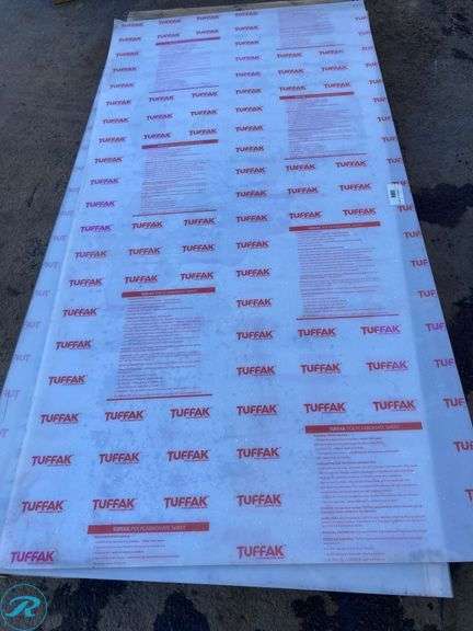 (2) New- TUFFAK 0.118-in T x 48-in W x 96-in L Clear Polycarbonate ...