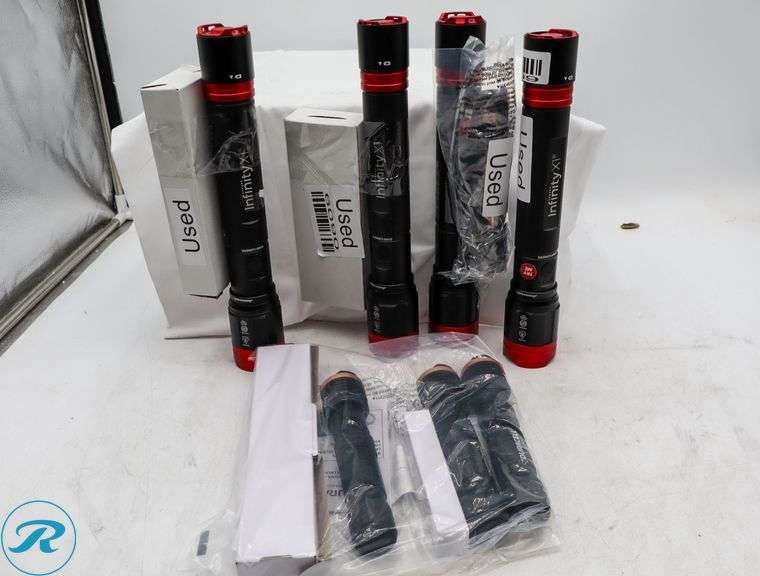 (3) Duracel Flashlights - New; (4) Infinity XT 5000 Lumen Rechargeble ...