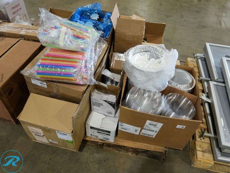 Pallet of To-Go Containers, Cups and Utensils - Roller Auctions