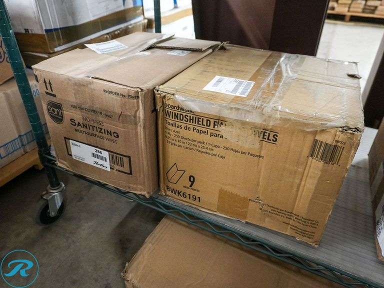 Sanitizing Wipes and Windshield Paper Towels - Roller Auctions